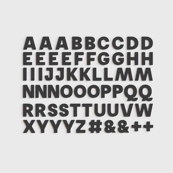 Alphabet Magnets | Strong Earth Magnet | Black - Wordbits