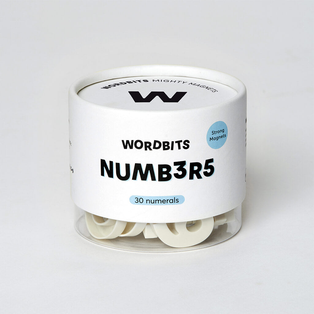 Strong Number Magnets | Bone White | Wordbits Australia